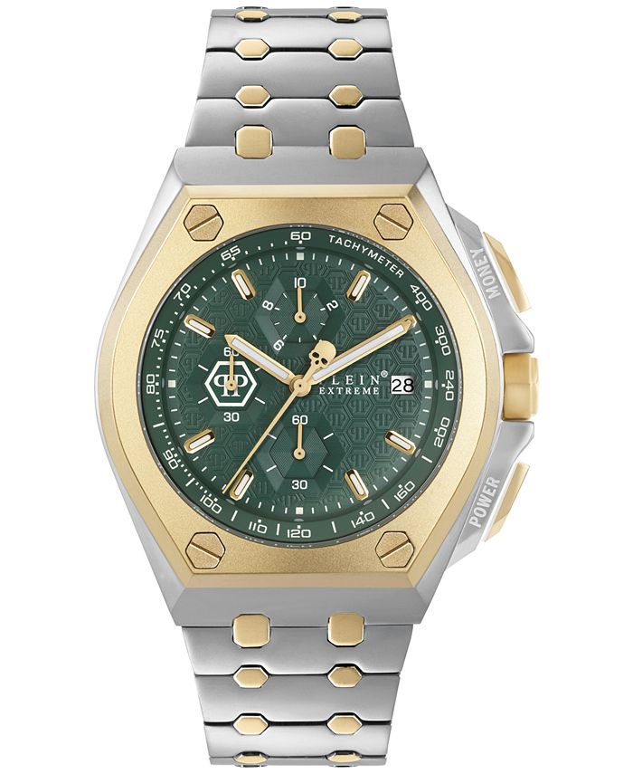 Philipp Plein Men's Chronograph Plein Extreme Two Tone Stainless Steel ...