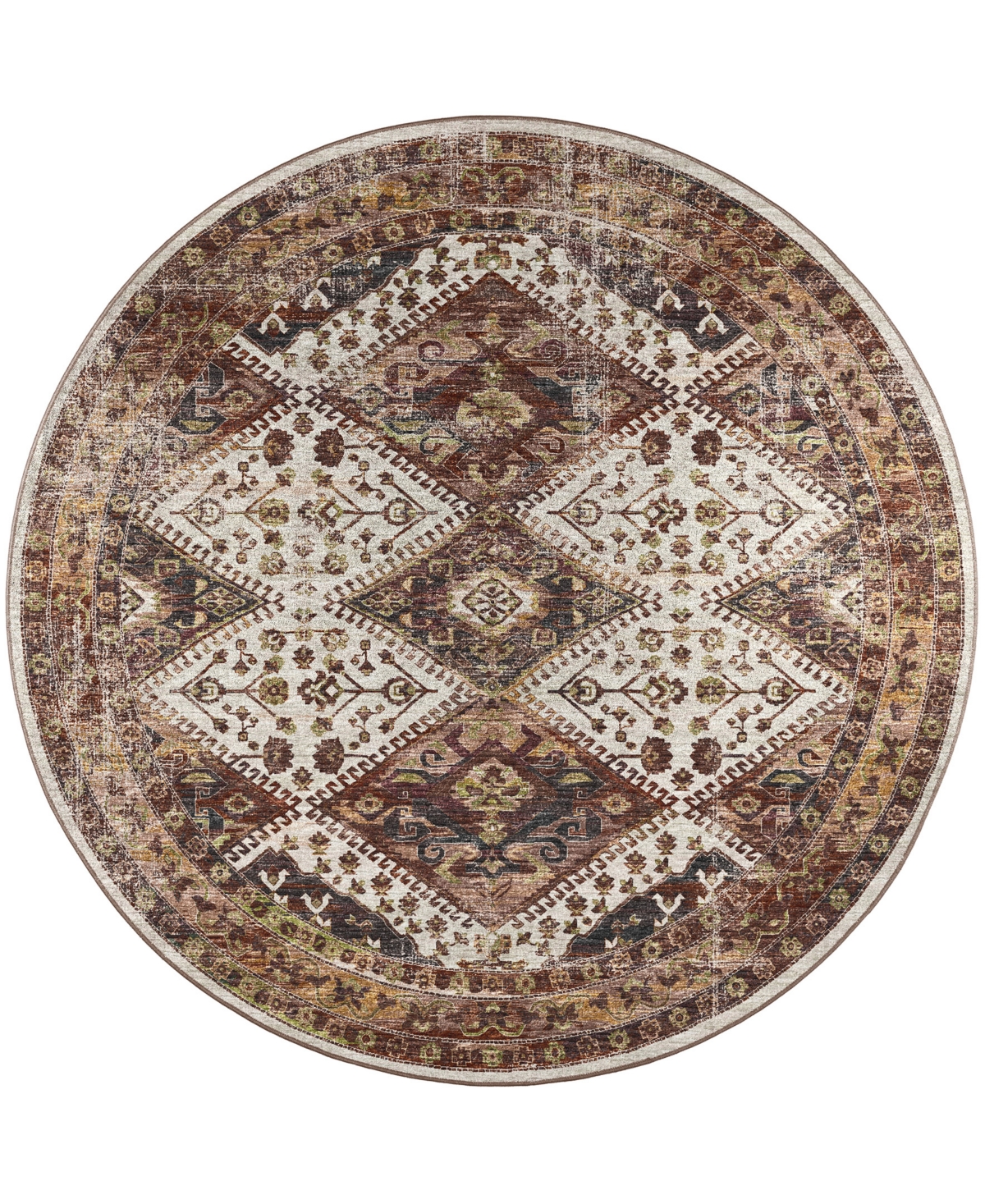 Click here for Dalyn Jericho JC9 8 x 8 Round Area Rug - Brown prices