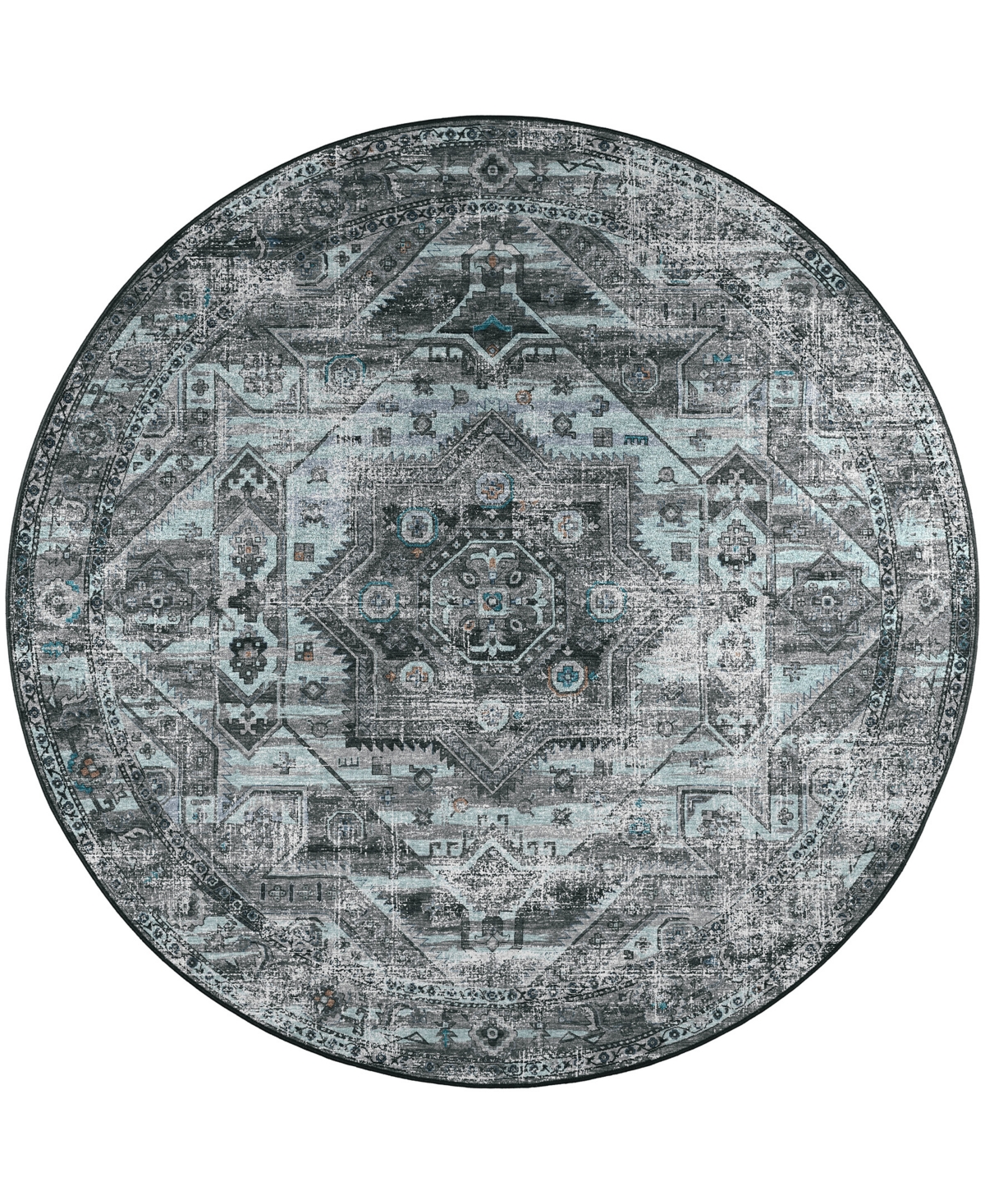 Click here for Dalyn Jericho JC5 4 x 4 Round Area Rug - Gray prices