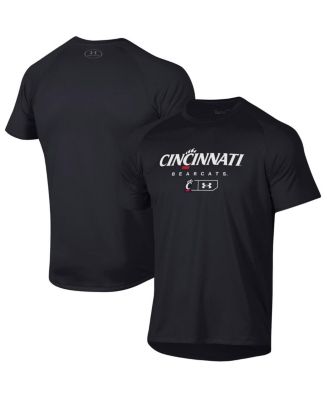 Men's Under Armour Black Cincinnati Bearcats Lockup Tech Raglan T-shirt ...