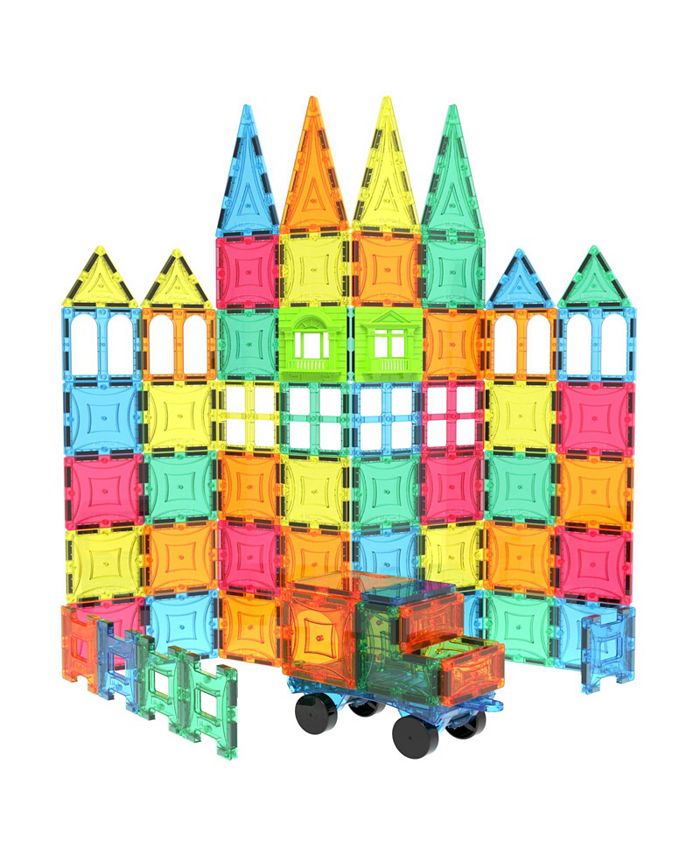 Mag-Genius 102 Piece Magnetic Building Block Play People Castle Set ...