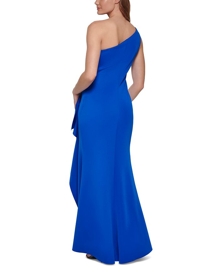 Eliza J Women's One-Shoulder Cascade Gown - Macy's
