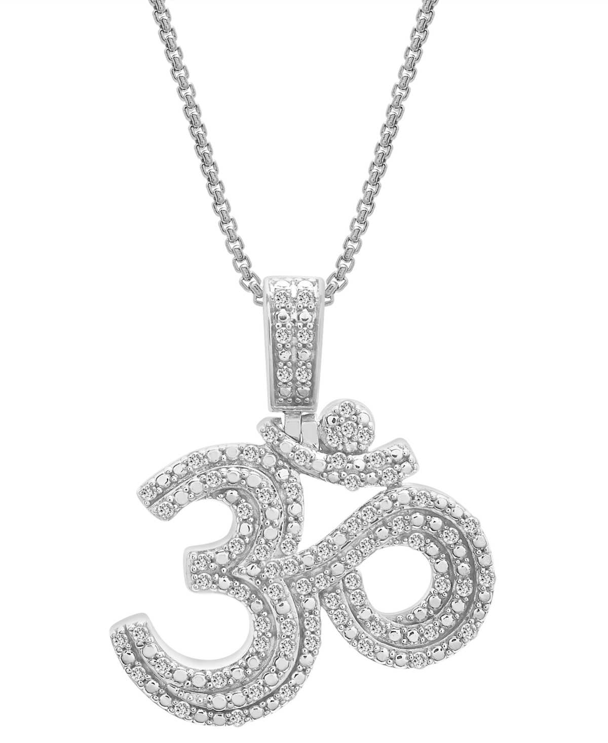 Click here for Mens Diamond Om 22 Pendant Necklace (1/2 ct. t.w.)... prices