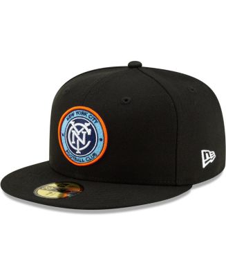 Men's New Era Black New York City FC Primary Logo 59FIFTY Fitted Hat ...