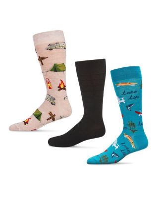Men's Novelty Rayon From Bamboo Blend 3 Pair Pack Socks - Macy's