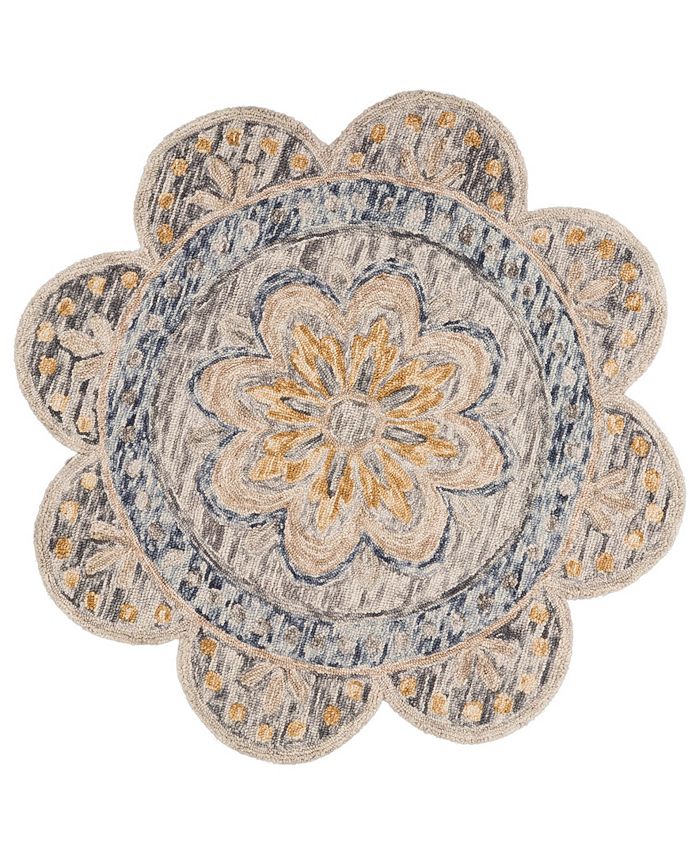 LR Home Radiance RDC54092 4' x 4' Round Area Rug - Macy's