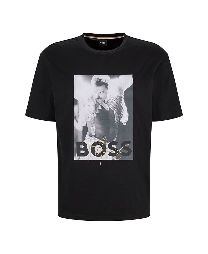 Hugo Boss BOSS Men's Interlock-Cotton T-shirt - Macy's