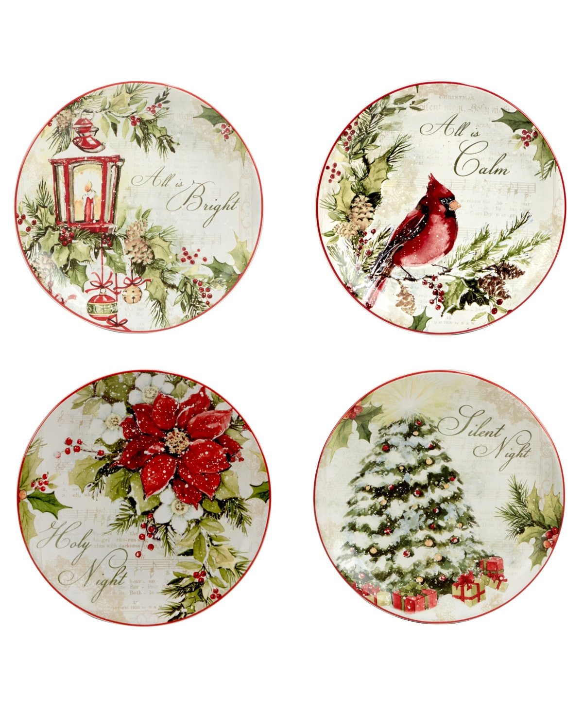 Click here for Certified International Silent Night 4 Piece Desse... prices