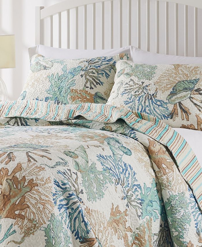 Greenland Home Fashions Atlantis Jade Quilt Set, 2-Piece Twin - Macy's