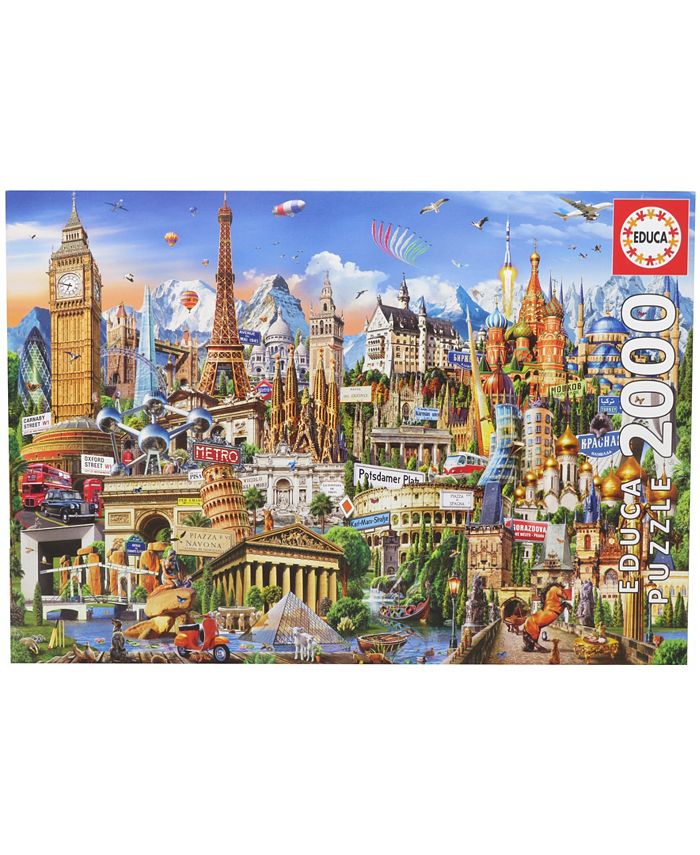 Educa Europe Landmarks Puzzle Set, 2001 Piece - Macy's