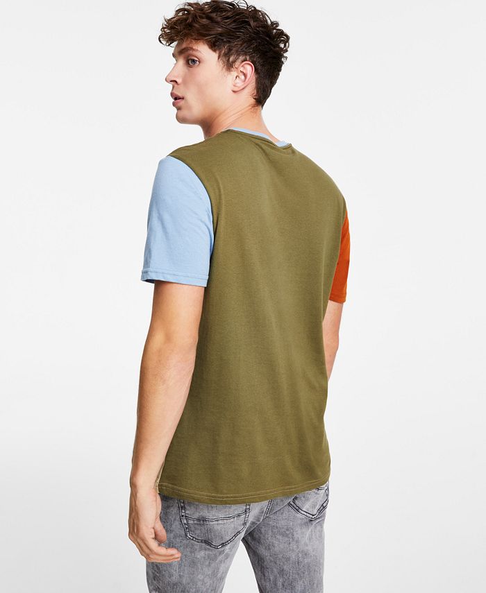 Sun + Stone Men's Wayne Colorblocked T-Shirt, Created for Macy's - Macy's
