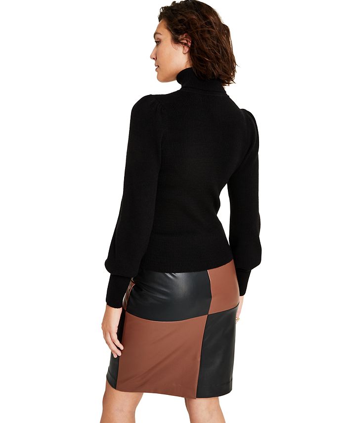 Bar III Women's Cutout Turtleneck Sweater, Created for Macy's - Macy's