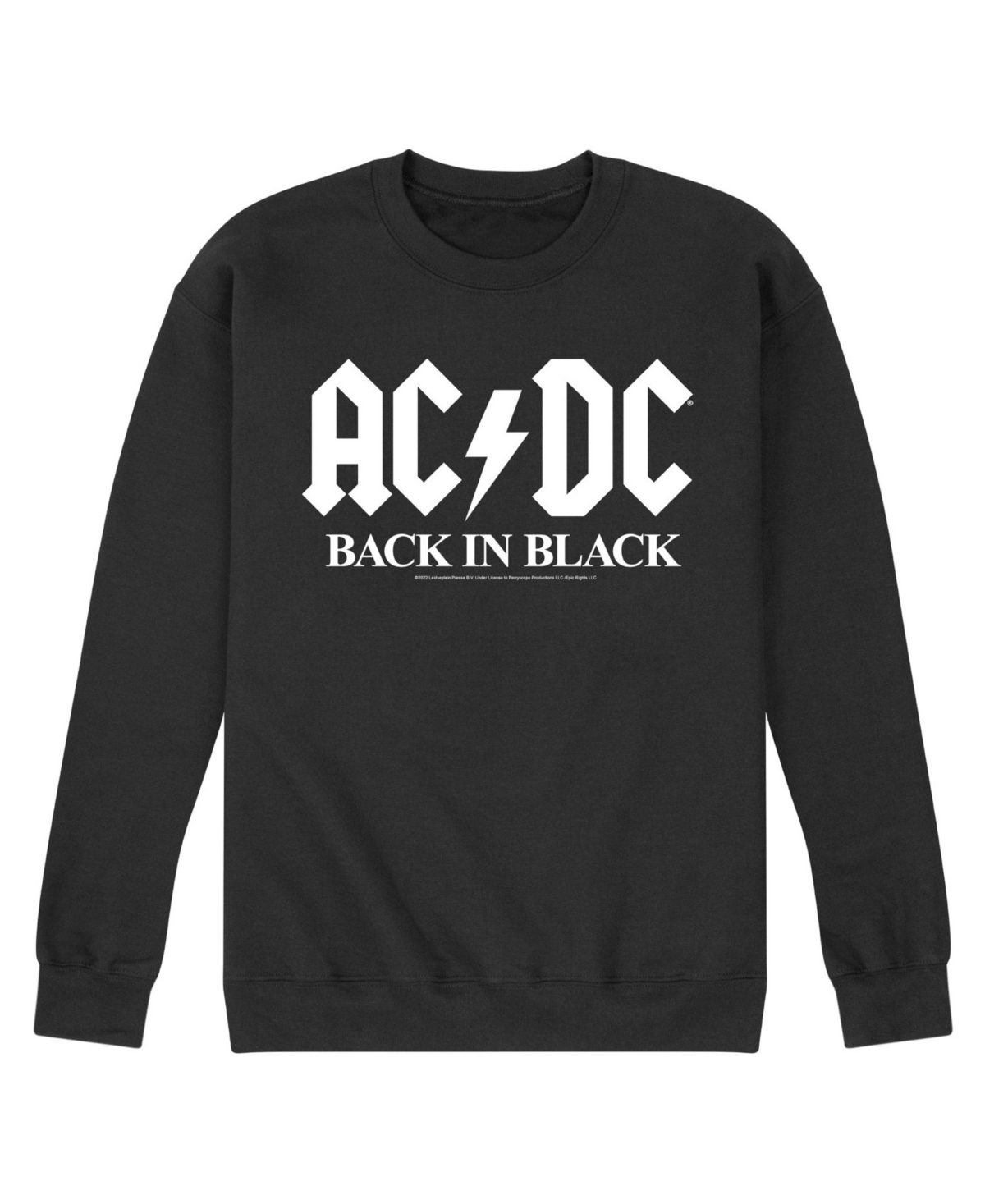Click here for Mens Acdc Back in Black Fleece T-shirt - Black prices