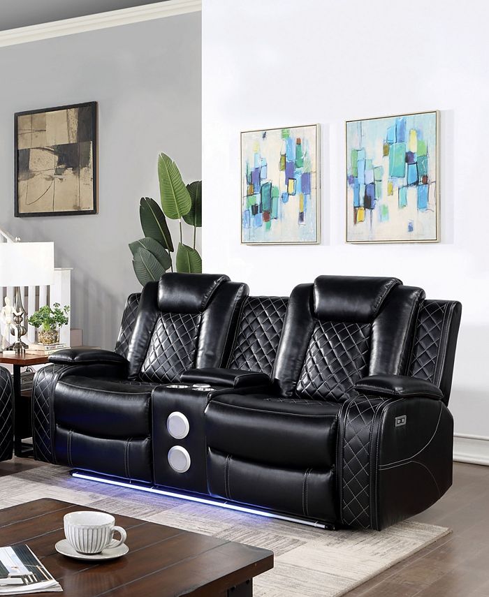 Furniture of America Cheba Power Reclining Loveseat - Macy's
