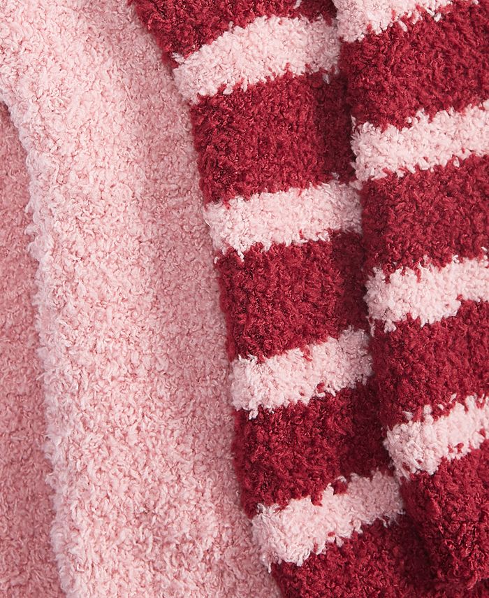 Charter Club Women's Striped Fuzzy Butter Socks, Created for Macy's ...