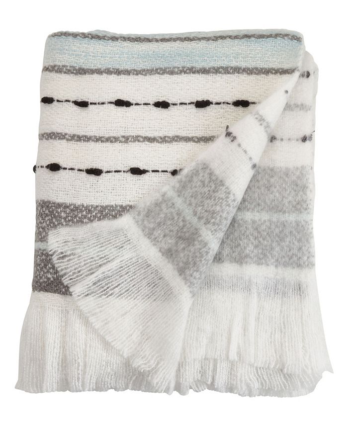 Saro Lifestyle Chunky Woven Design Throw, 50" x 60" - Macy's