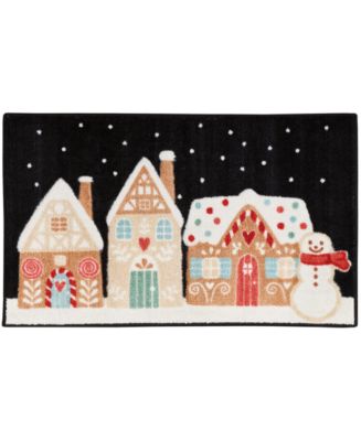Gingerbread Houses Accent Rug, 18" x 30" - Macy's