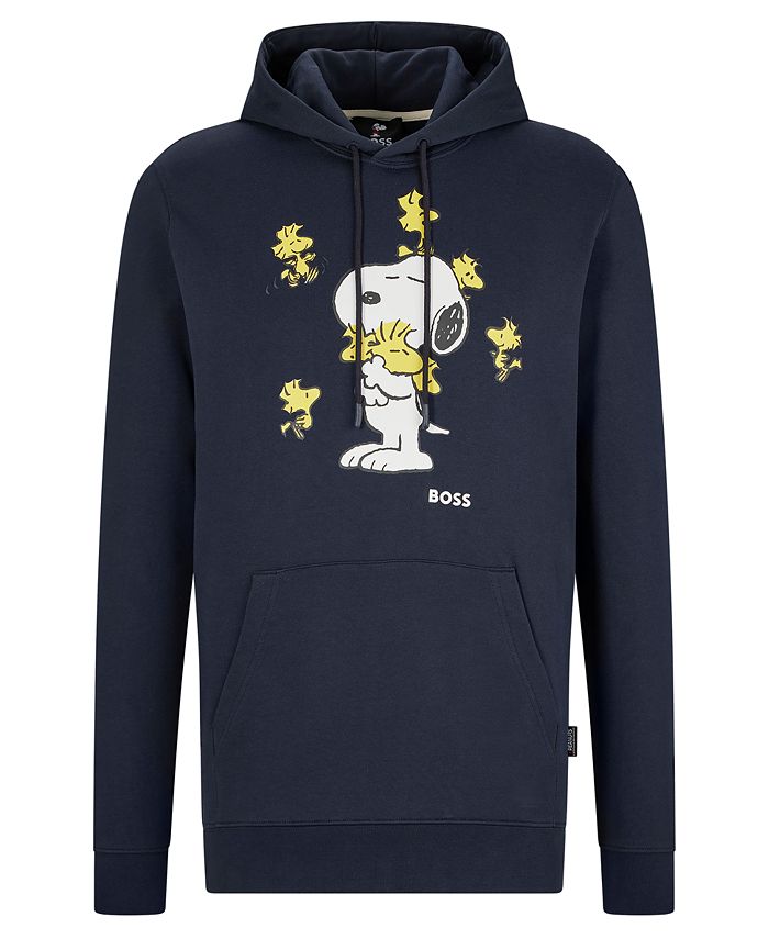 BOSS x Peanuts Men's Oversized French Terry Fit Hoodie - Macy's