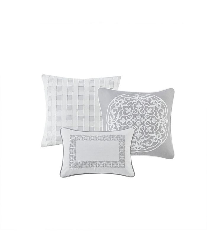 Madison Park Signature Windham Jacquard Tile 9-Pc.Comforter Set, Queen ...