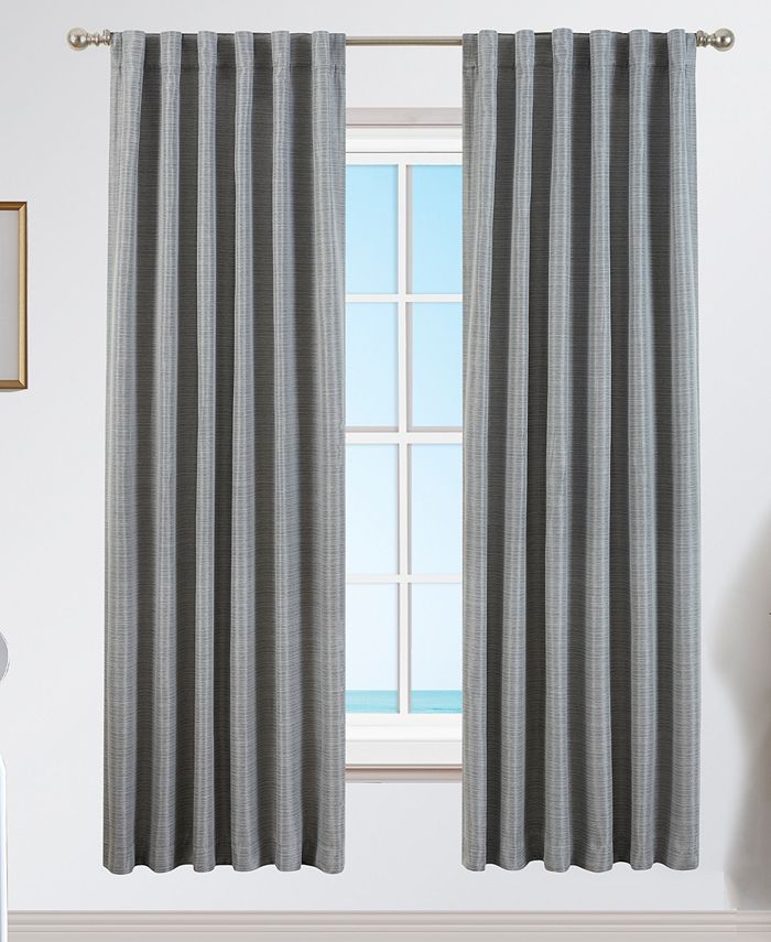 Nautica Robin Thermal Woven Room Darkening Back Tab Window Curtain ...
