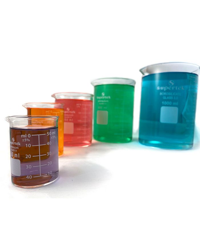 Supertek Glass Beakers Set, 5 Piece - Macy's