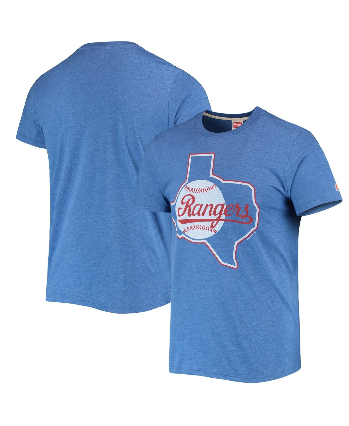 Click here for Mens Homage Royal Texas Rangers Hand-Drawn Logo Tr... prices