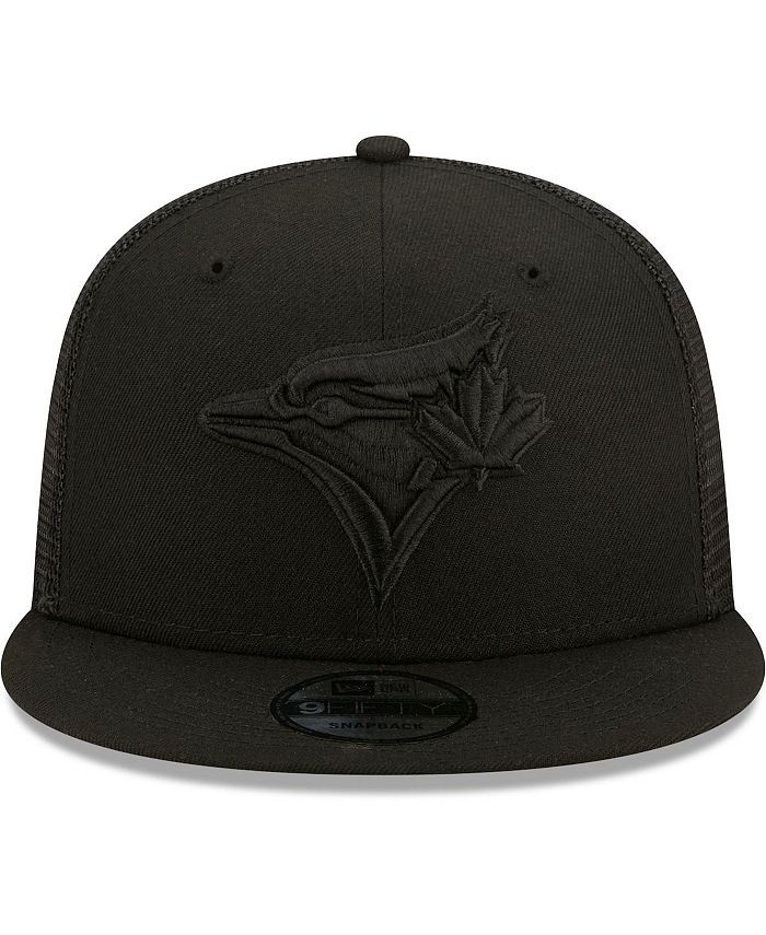New Era Men's Toronto Blue Jays Blackout Trucker 9FIFTY Snapback Hat ...