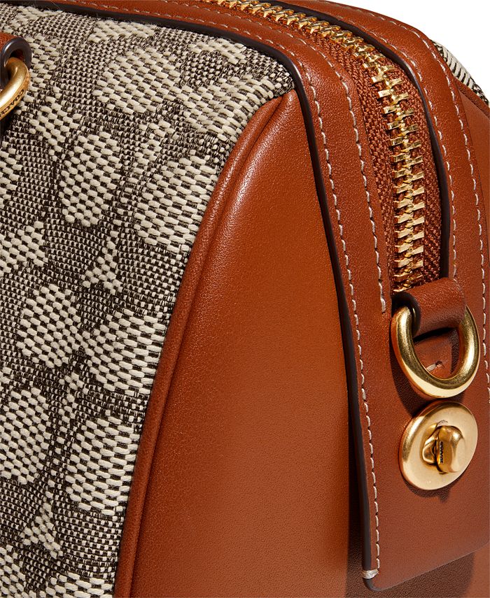 COACH Signature Textile Jacquard Ruby Satchel 25 with Convertible ...