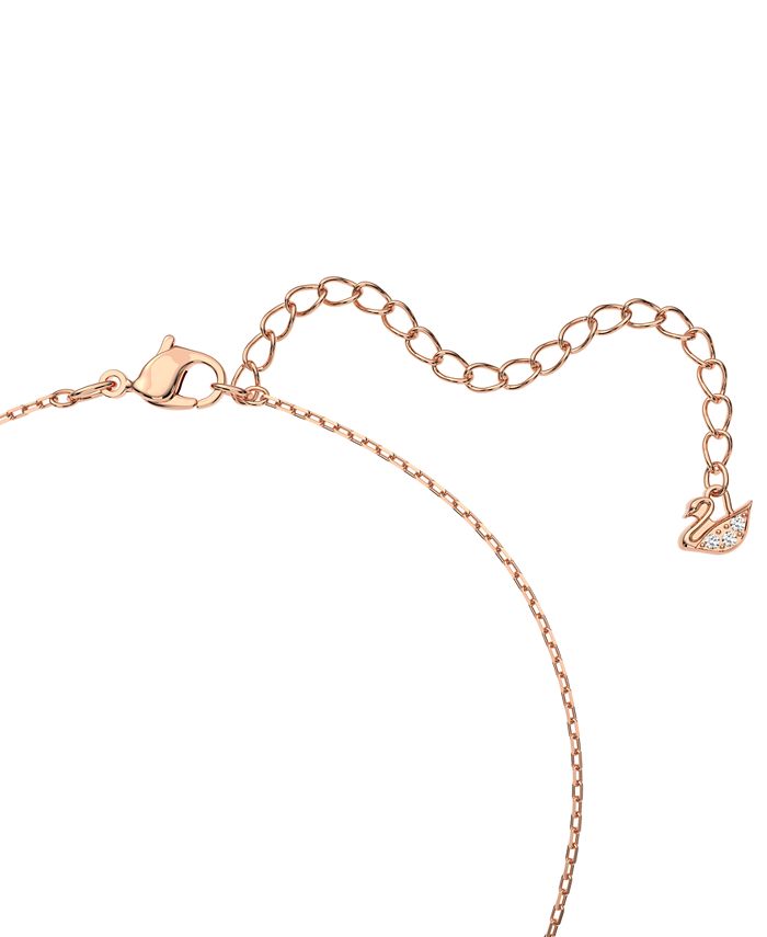 Swarovski Pavé Linked Circle Pendant Necklace, 14-7/8" + 2" extender ...