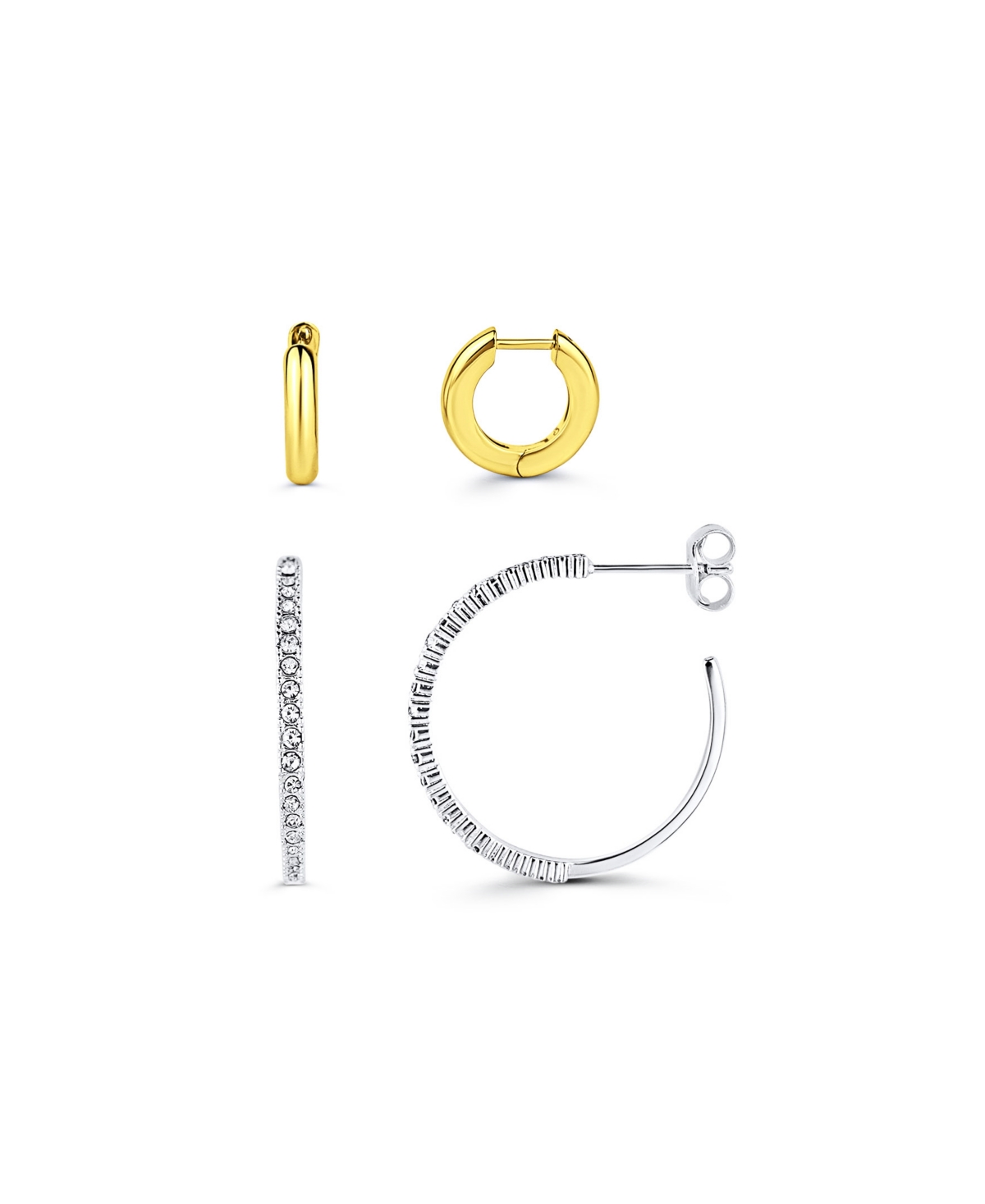 Click here for And Now This Duo Huggie Hoop and Pave Crystal Hoop... prices