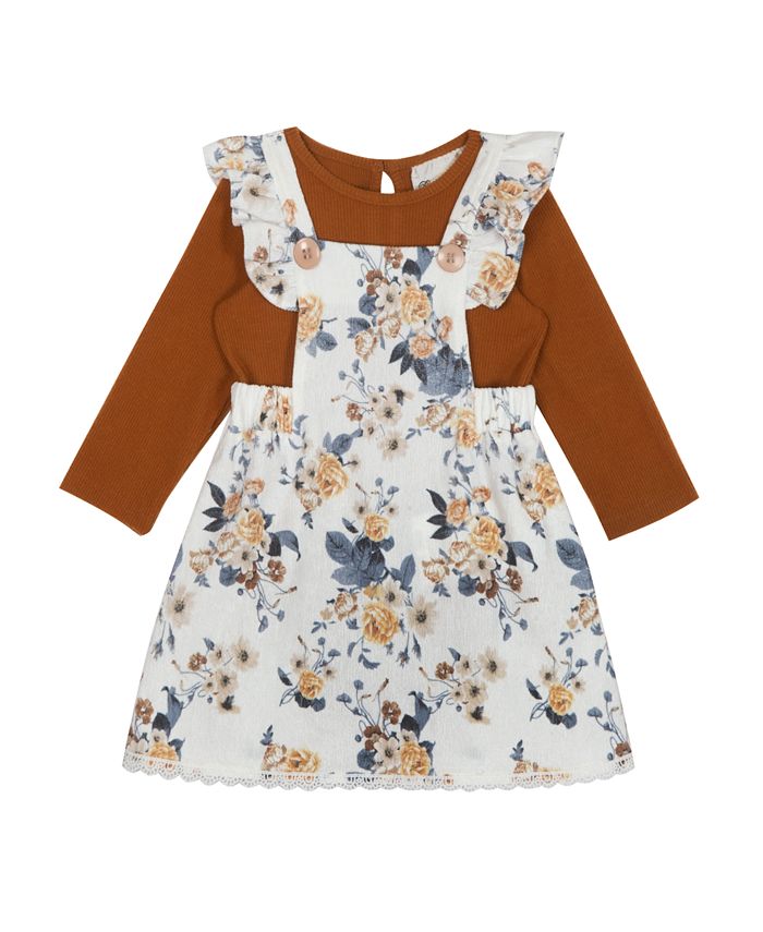 Rare Editions Toddler Girls Corduroy Jumper with Rib Knit Tee, 2 Piece ...