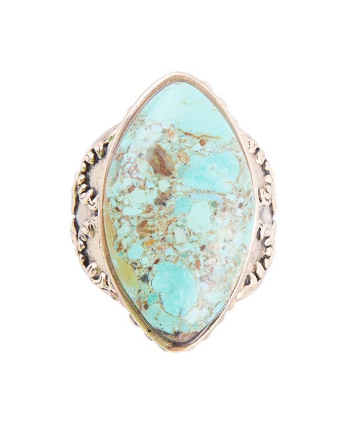 Barse Rodeo Bronze and Genuine Turquoise Statement Ring - Macy's