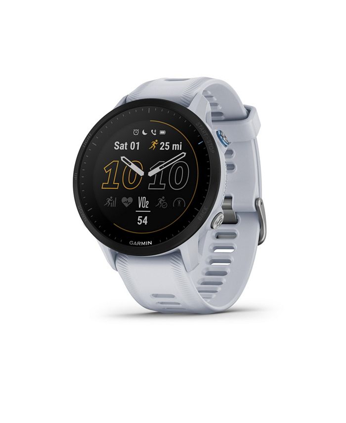 Garmin Unisex Forerunner 955 White Fiber- Reinforced Polymer Band Watch ...