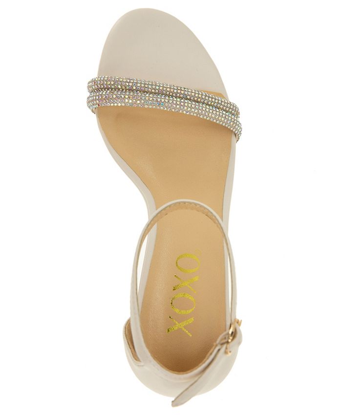 XOXO Women's Salima Rhinestone Detailed Ankle Strap Sandal - Macy's