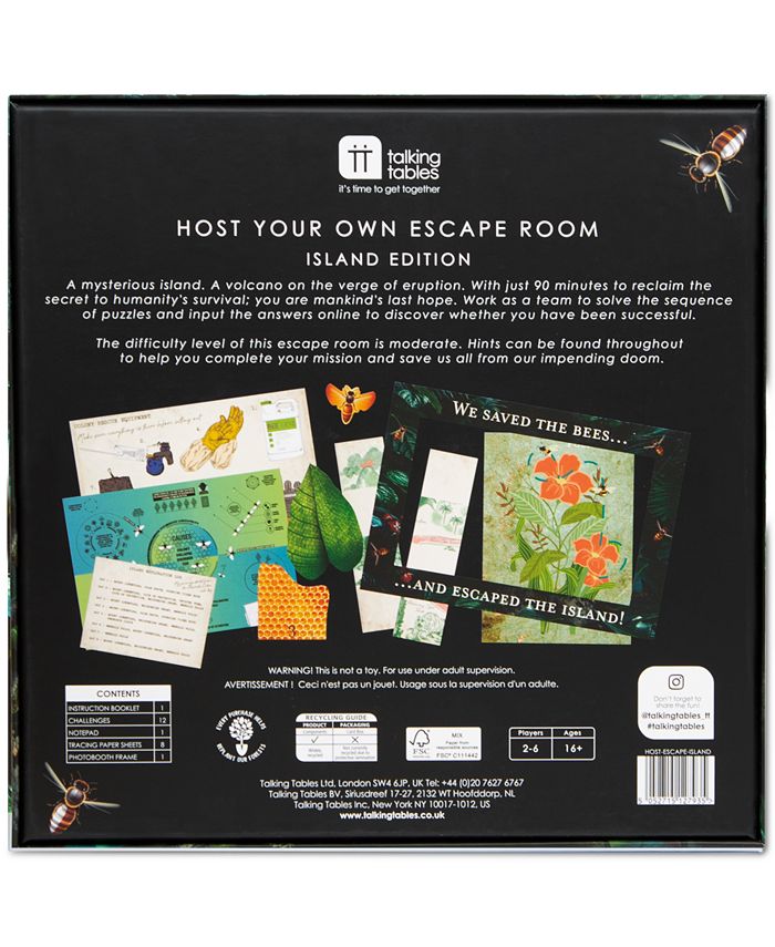 Talking Tables Interactive Escape Room Game - Island Edition - Macy's