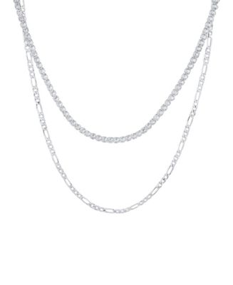 And Now This Double Row Chain with Cubic Zirconia Tennis Necklace and ...