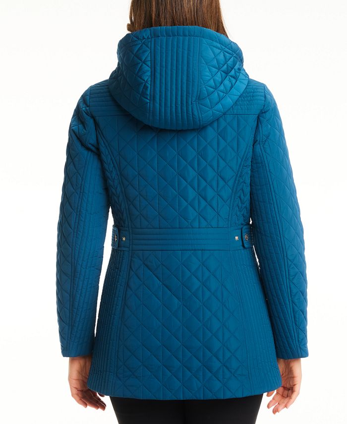 Jones New York Women's Hooded Quilted Coat, Created for Macy's ...