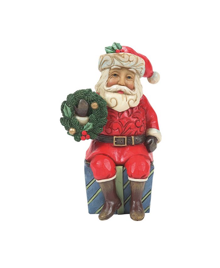 Jim Shore Mini Santa Sitting on Gifts Figurine - Macy's