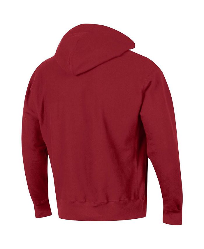 Champion Men's Crimson Washington State Cougars Team Arch Reverse Weave Pullover Hoodie - Macy's