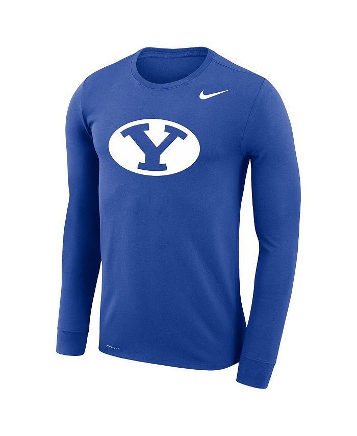 Nike Men's Royal BYU Cougars School Logo Legend Performance Long Sleeve ...