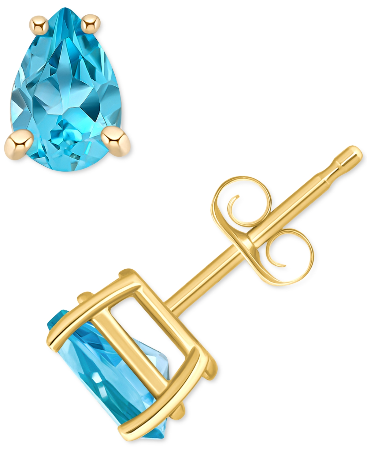 Click here for Blue Topaz Pear Stud Earrings (1 ct. t.w.) in 14k... prices