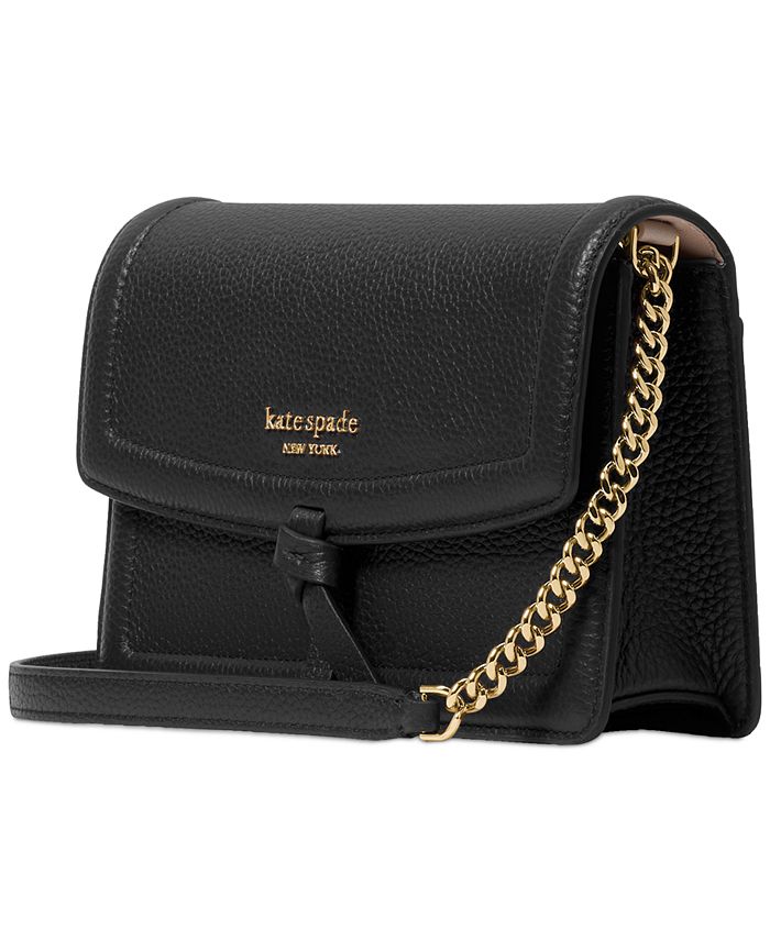 kate spade new york Knott Pebbled Leather Flap Crossbody - Macy's