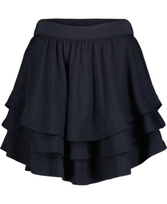 Nautica Big Girls Plus Size Uniform Pindot Mesh Ruffle Scooter Skorts ...