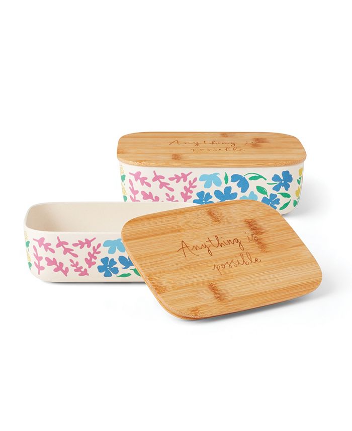 Kate Spade Floral Fields Container with Lid - Macy's