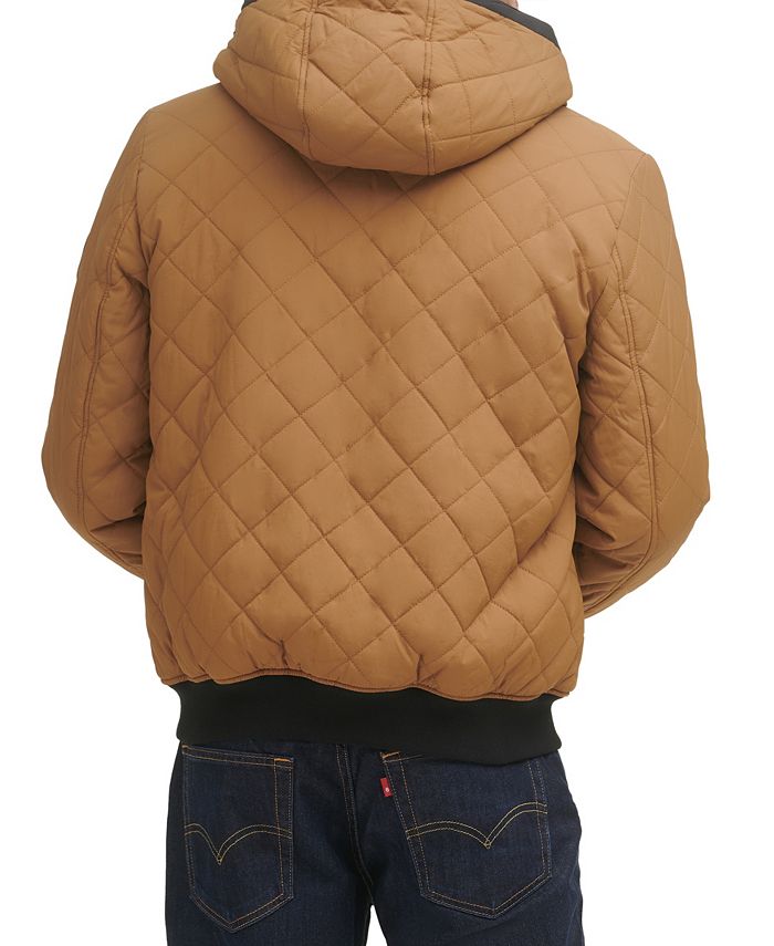 Levi's Men's Diamond Quilted Faux Sherpa Lined Jacket & Reviews - Coats ...