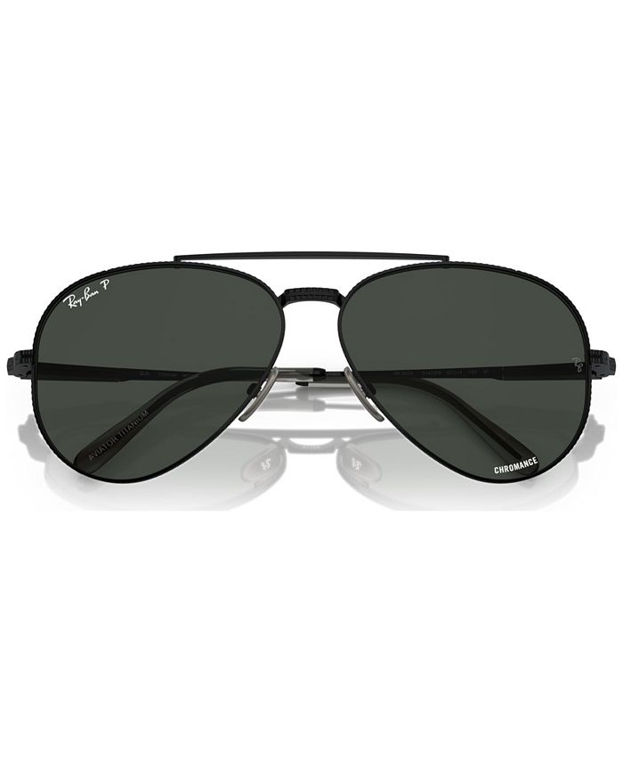 Ray-Ban Unisex Polarized Sunglasses, Aviator II Titanium 58 - Macy's