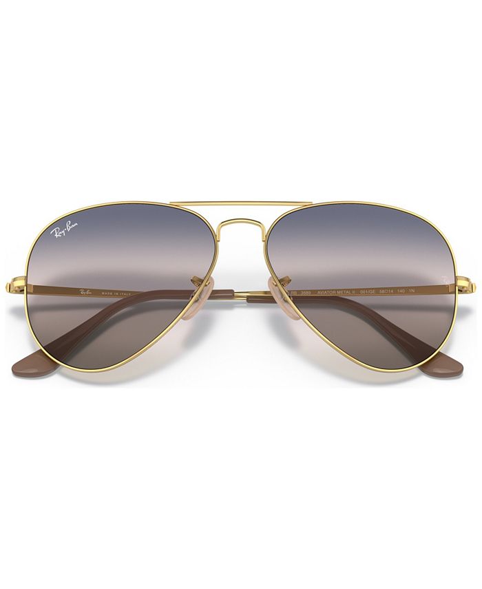 Ray-Ban Aviator Metal II Sunglasses, RB3689 GRADIENT - Macy's