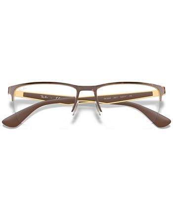 Ray-Ban RX6335 Unisex Rectangle Eyeglasses - Macy's