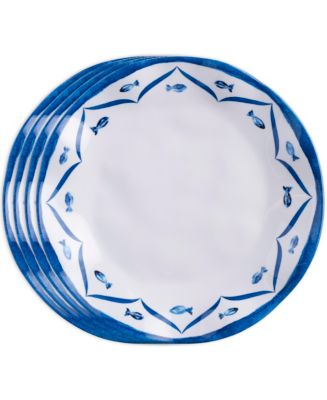 Q Squared Melamine Sardinia 10.5" Dinner Plates, Set of 4 - Macy's