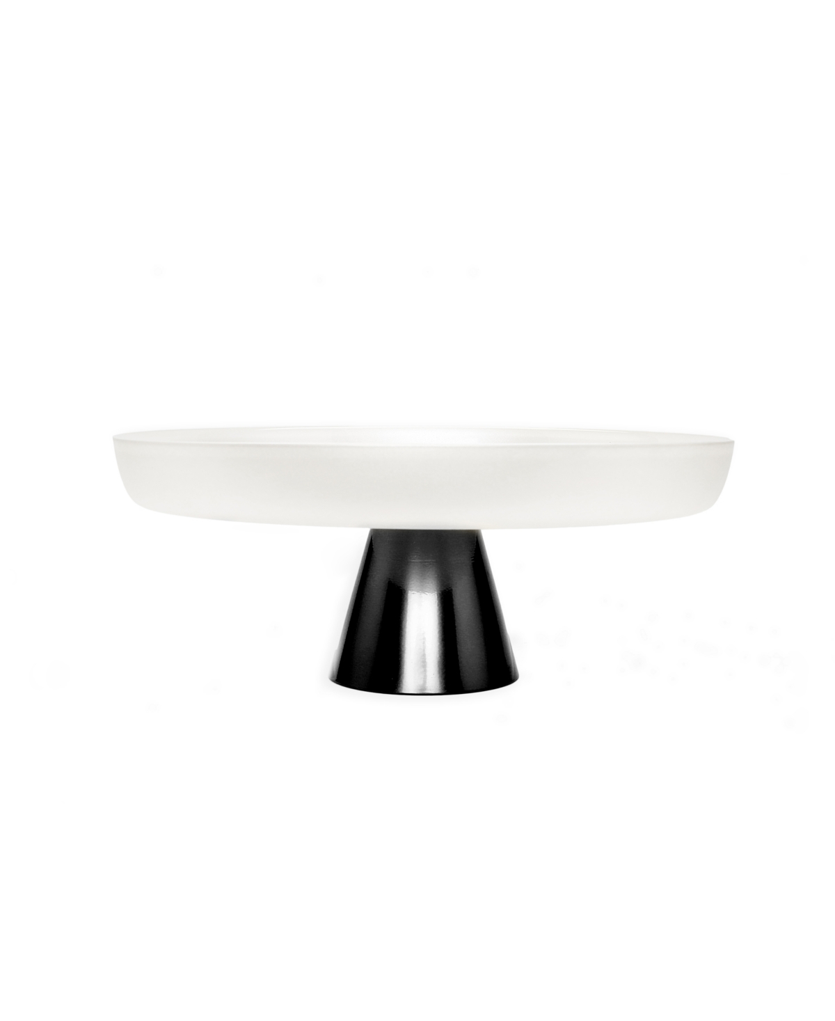 Click here for Classic Touch Glass Cake Plate on Stem - White prices